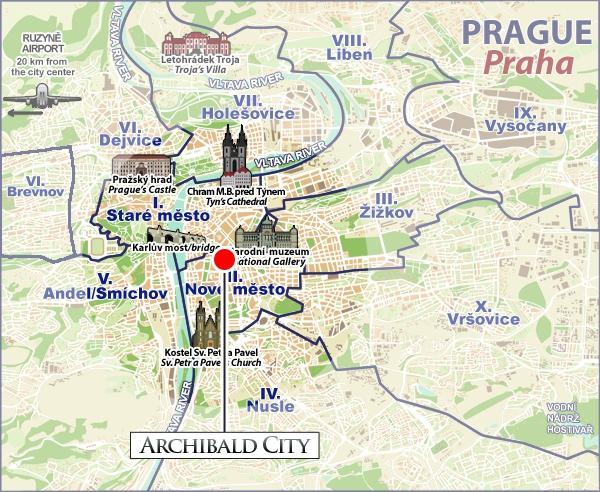Location - Archibald City Hotel, Prague